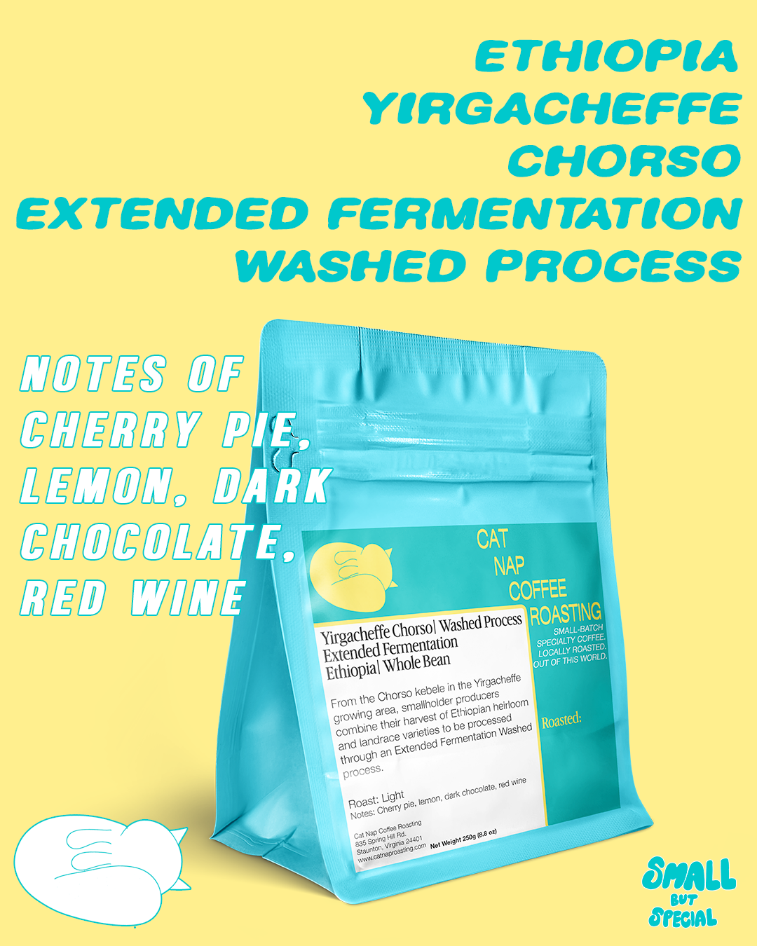 Yirgacheffe Chorso Extended Fermentation – Cat Nap Coffee Roasting